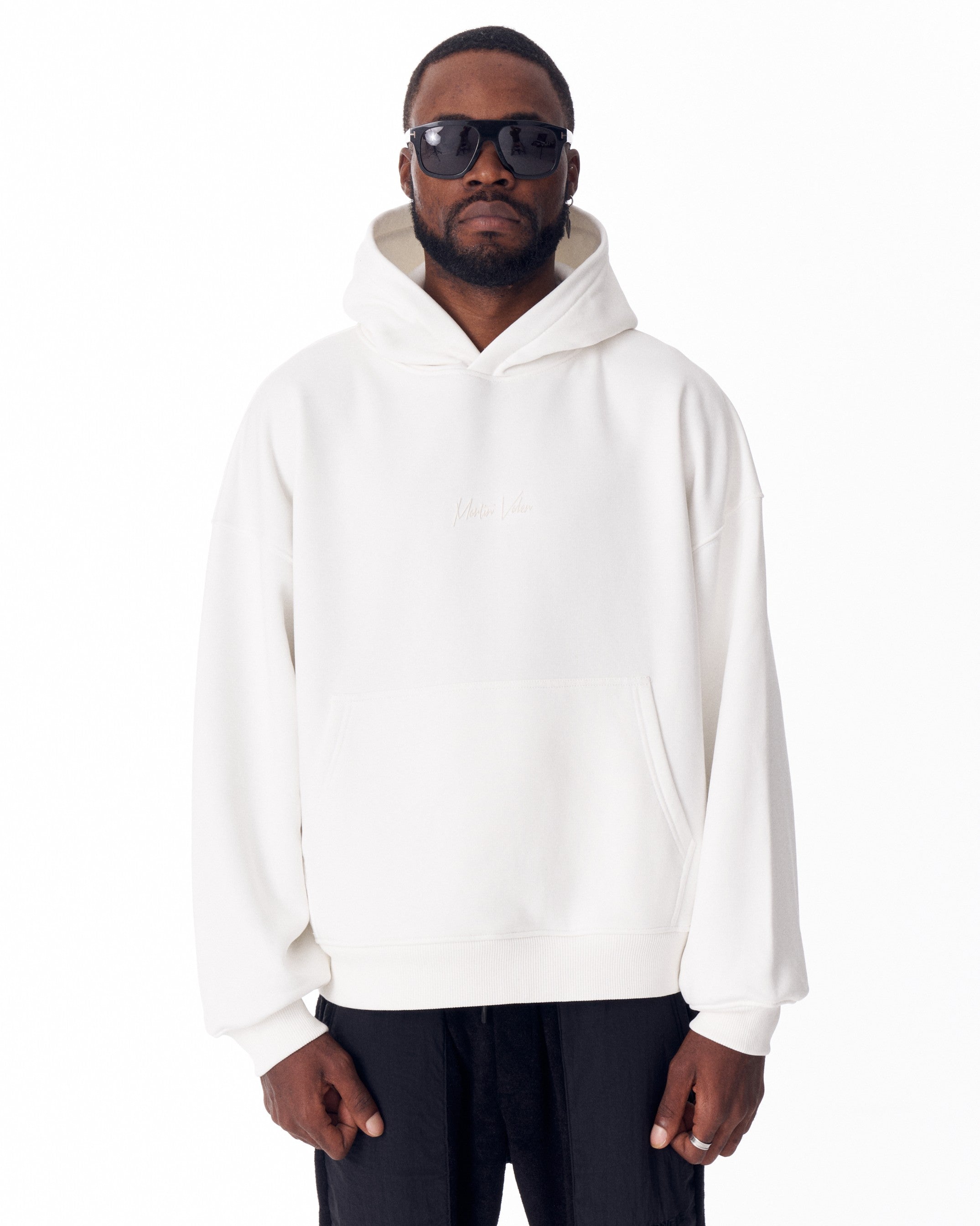 Moletom Oversized Branco com Bordado nas Costas | MV